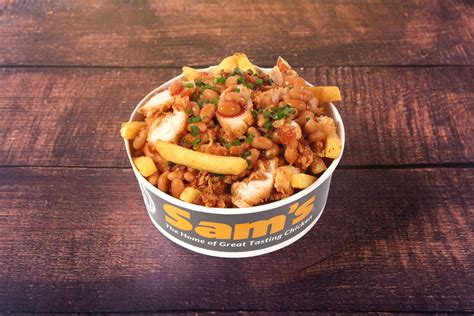loaded beans with chicken sam s chicken