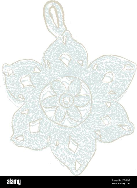 Lace Snowflake Christmas Decoration Vector Illustration Stock Vector