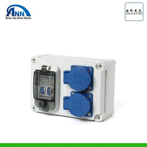 Ip67 Connector Interlocking Socket Outlet Industry Electric Plug Socket Box 2 Socket Control