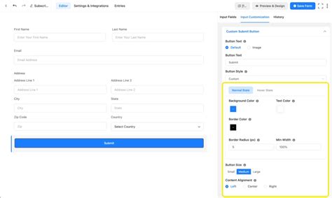 Make Your Forms Stand Out With Custom Submit Button Field Of Fluent Forms Fluent Forms