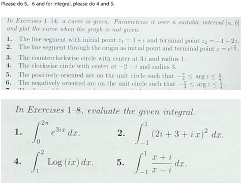 solved please do 5 6 and for integral please do 4 and 5