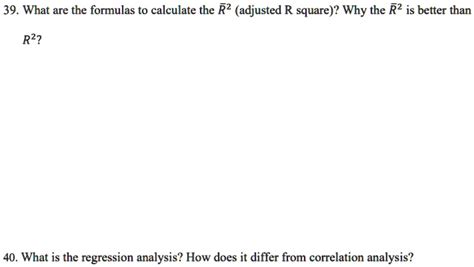 39 What Are The Formulas To Calculate The R 2 Adjusted R Square Why