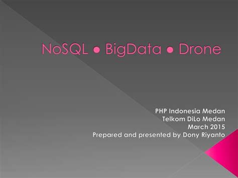 No Sql Bigdata Drone Ppt