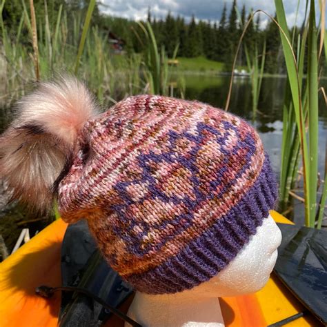 lotus flower toque knitting pattern rainbow rows knitting