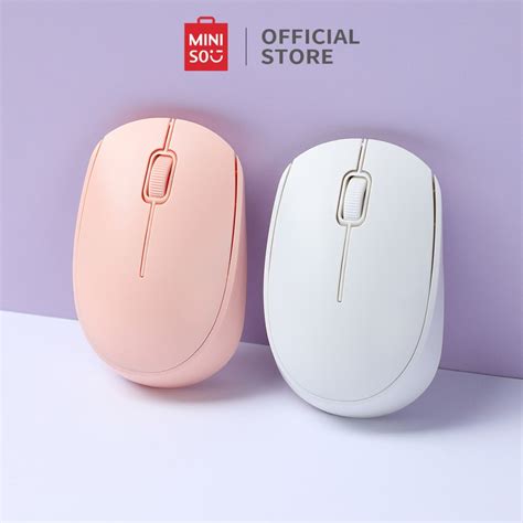 Miniso Mouse Wireless 2 4ghz Optical Sensor Portabel Laptop Komputer Putih