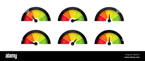 Mood Scale Icon Set Face Satisfaction Emoticon Happiness Smile Feedback Scale From Angry To