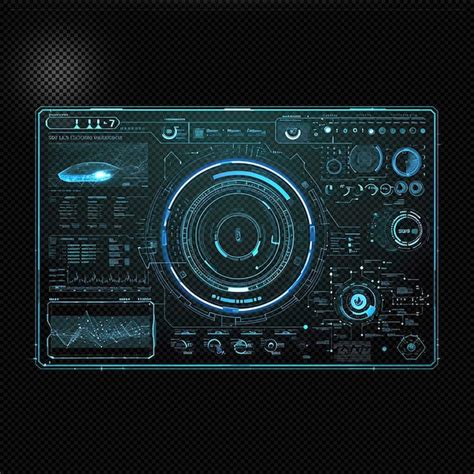 Hud UI Technology Transparent Background Premium AI Generated PSD