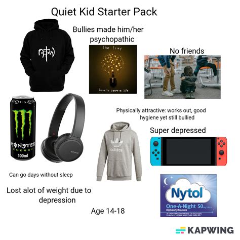 The One Millionth Quiet Kid Starter Pack R Starterpacks Starter Packs Know Your Meme