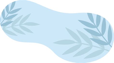 Blue Blob Floral Minimalist Style PNG Transparent Background PNG