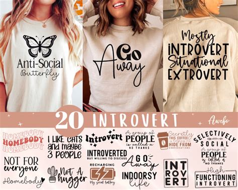 Boho Introvert Svg Png Bundle Social Anxiety Svg Mental Healthy Svg Indoorsy Svg Anti Social