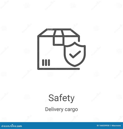 Safety Icon Vector From Delivery Cargo Collection Thin Line Safety Outline Icon Vector
