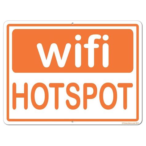 Wifi Hotspot Sign Or Sticker 7 18 Aluminum Diamond Hotspot Wifi Hot Spot Corrugated