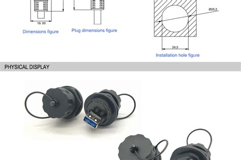 Industrial Usb Adapter Plug Socket With Cap Electrical Wire Plug For Automotive Buy Usb Round