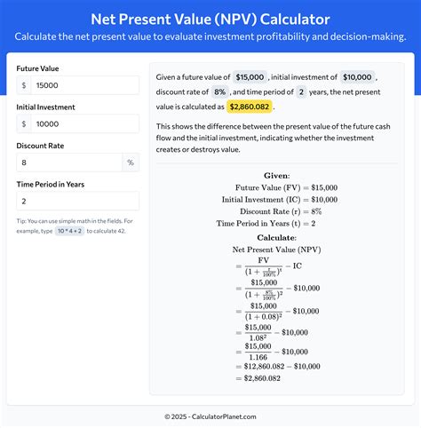 Net Present Value Npv Calculator