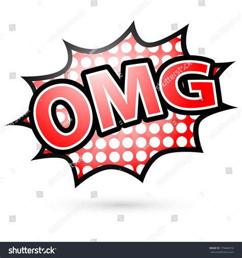Comic Speech Red Bubble Omg Vector Stock Vector 179464316 - Shutterstock