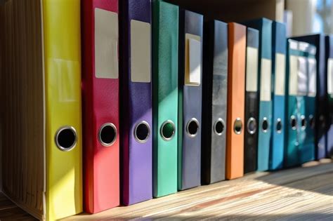Premium Photo Office Files And Binders For Documents Organization Premium Photo Office Files And Binders For Documents Organization