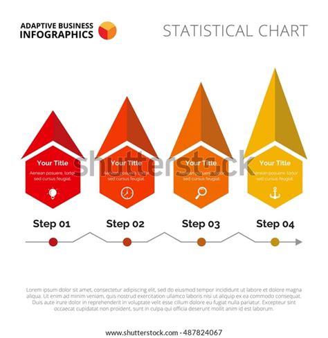 Four Steps Diagram Template Stock Vector Royalty Free Shutterstock