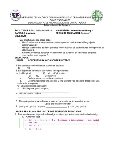 tallerdepuntero2022a pdf puntero programación de computadora
