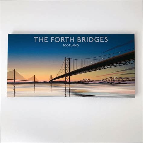 The Forth Bridges Scotland Panoramic Canvas Print By Poster Creative