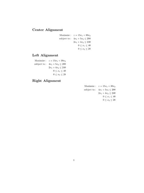 Aligned Alignment Example Pdf