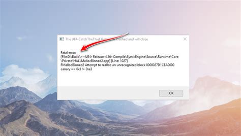 how to resolve fatal error in unreal engine 4 games
