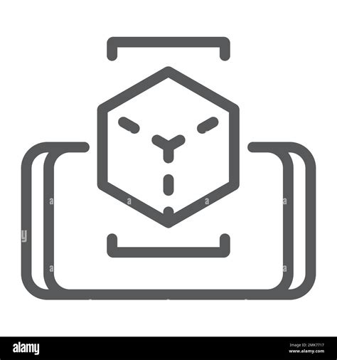 Augmented Reality Line Icon Digital And Game Virtual Reality Sign Vector Graphics A Linear