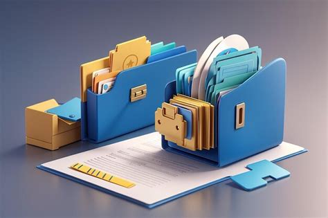 Premium Ai Image 3d File Transfer Of Document In Folder File Transfer
