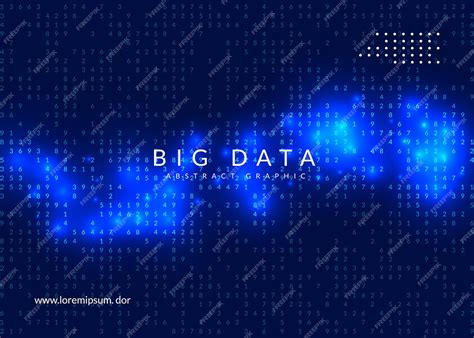 Premium Vector Big Data Background Technology For Visualization