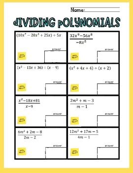 Algebra Dividing Polynomials With Tutorial Videos By Als Algebra Made Easy