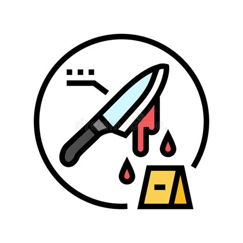 Physical Evidence Crime Color Icon Vector Illustration Stock Vector