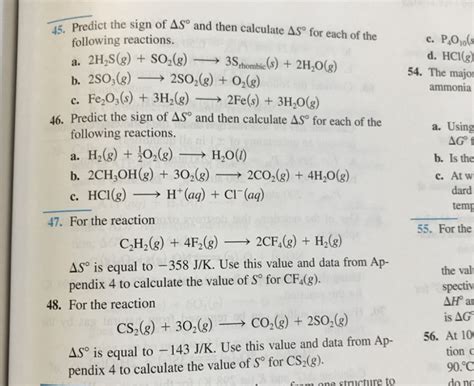 solved predict the sign of delta s and then calculate delta