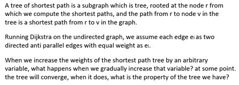 Solved A Tree Of Shortest Path Is A Subgraph Which Is Tree