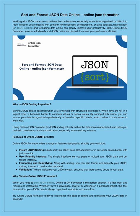 Ppt Sort And Format Json Data Online Online Json Formatter