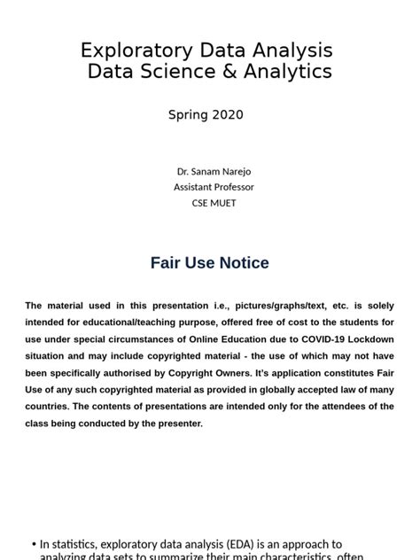 Exploratory Data Analysis Pdf Data Analysis Analysis Of Variance