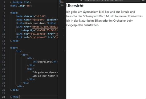 cv mit bootstrap informatik