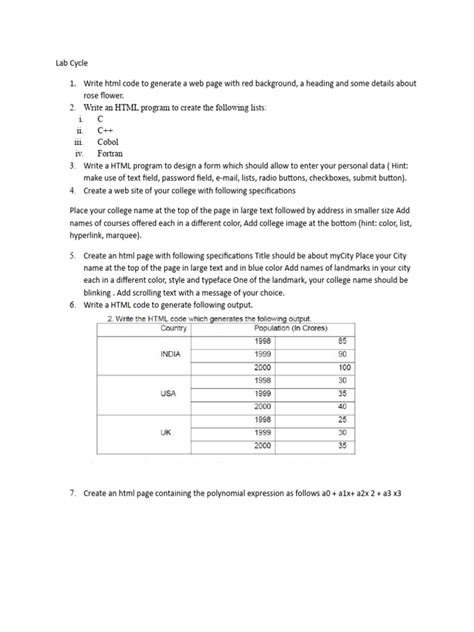 Lab Cycle Pdf