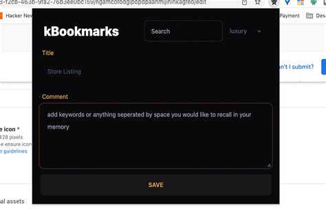 Kbookmarks Bookmark Browser Extension Made With Svelte