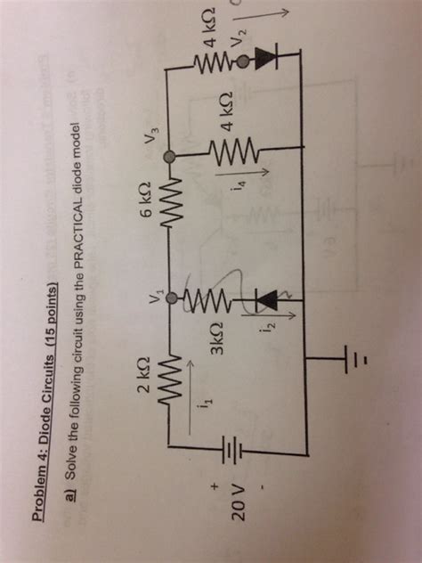 solved problem 4 diode circuits 15 points a solve the
