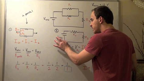 Circuit Example 1 3 Resistors In Series And In Parallel Youtube