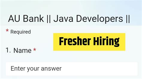 Fresher Java Developer Hiring Announced Full Time Software Job