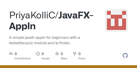 GitHub PriyaKolliC JavaFX Appln A Simple Javafx Appln For Beginners With A Texteditor Quiz