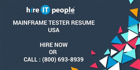 Mainframe Tester Resume Hire It People We Get It Done