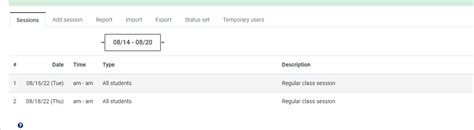 Mod Attendance Not Properly Showing Time Of Sessions · Issue 604