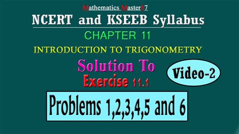 trigonometry class10 chapter11 exercise11 1 ncert karnataka