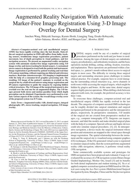 Pdf Augmented Reality Navigation With Automatic Marker Free Image Registration Using 3 D Image