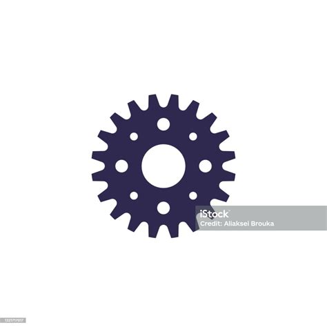 흰색 벡터에 스프로킷 아이콘 기어 기계 부분에 대한 스톡 벡터 아트 및 기타 이미지 기어 기계 부분 바퀴 벡터 Istock