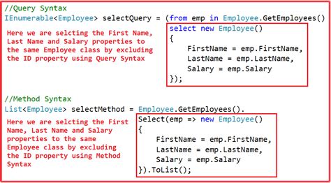 Linq Select Projection Operator In C Dot Net Tutorials