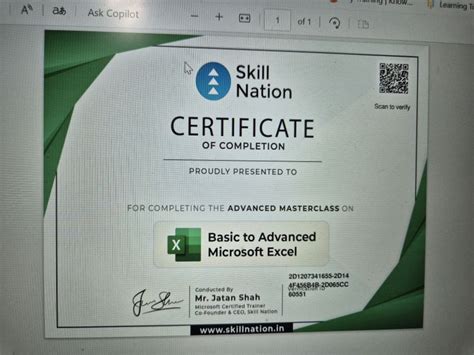 excel certification advancedexcel learninganddevelopment