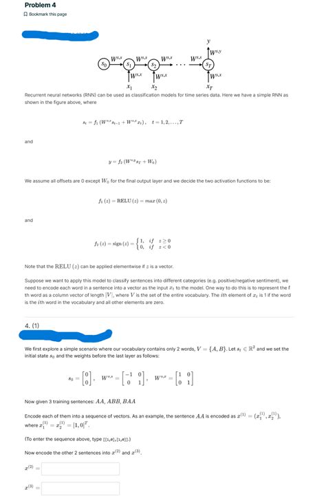 solved problem 4 q bookmark this page recurrent neural