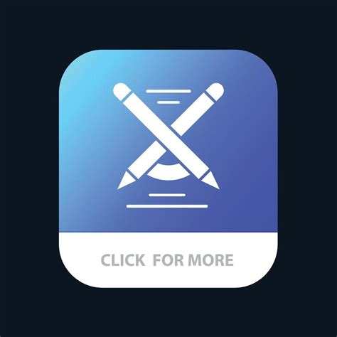 Education Pen Pencil Write Mobile App Button Android And Ios Glyph Version 13292864 Vector Art